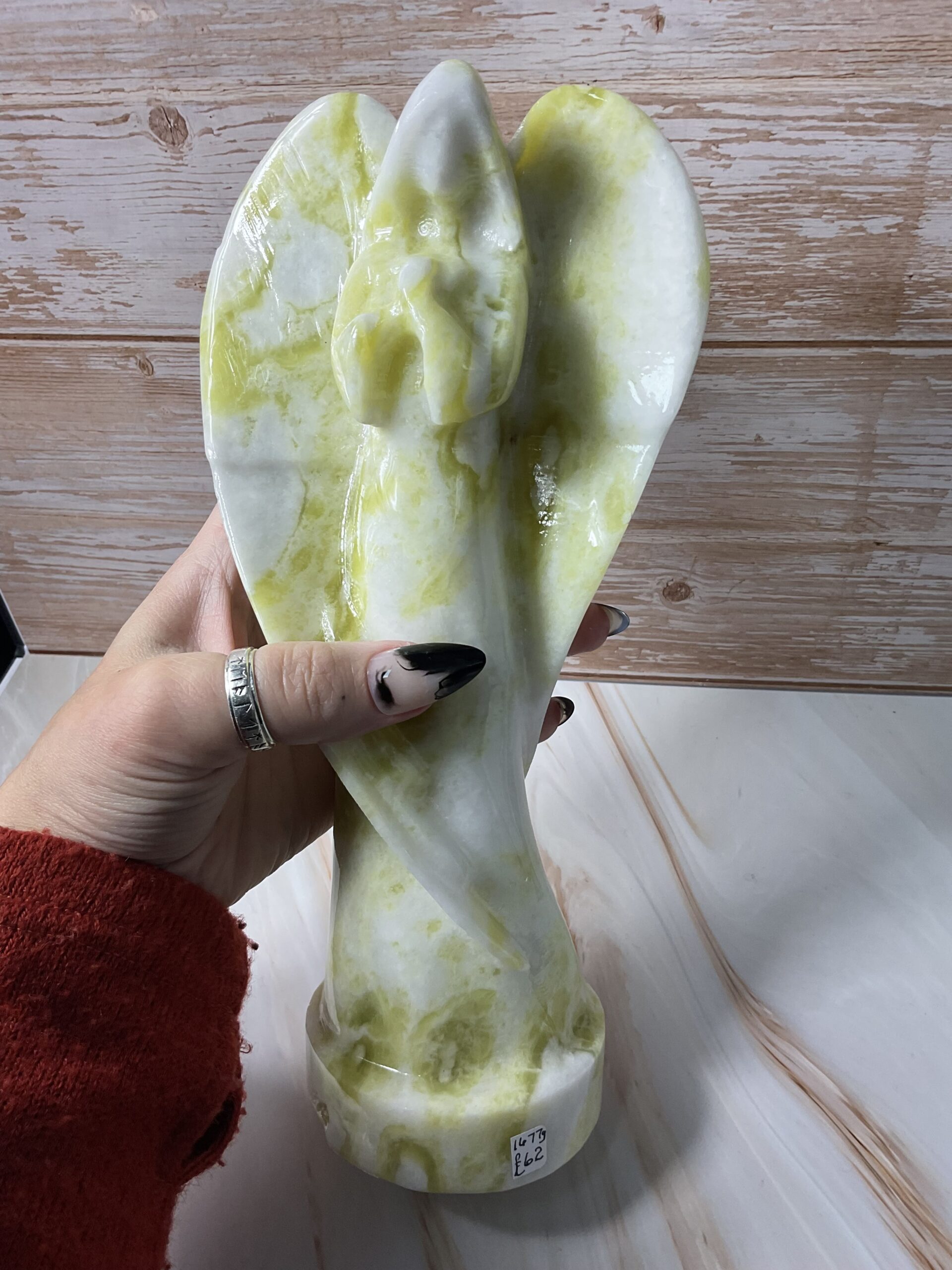 Large Serpentine Angel Carving - The Crystal Cave Scotland